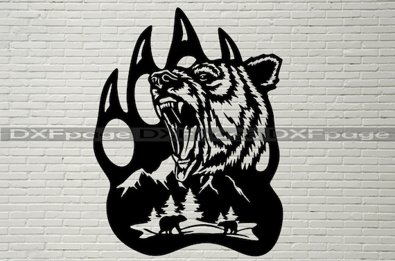 Bear Scene DXF Animals Cut File Laser Dxf for Plasma - Etsy