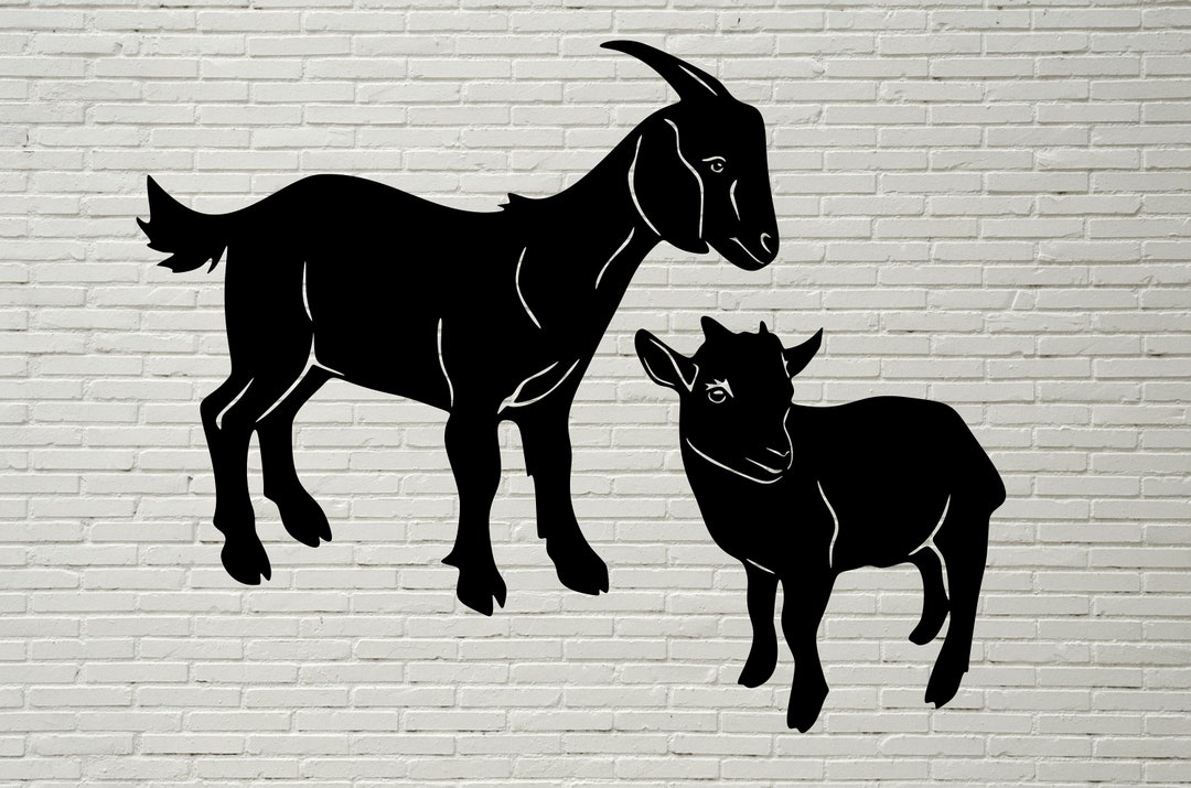 Goat Silhouette Svg DXF, Billy Goat Svg, Dxf File Fir Plasma, Svg ...