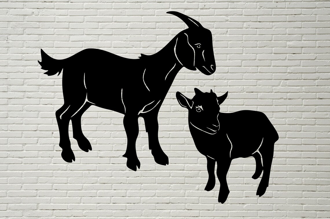 Goat Silhouette Svg DXF, Billy Goat Svg, Dxf File Fir Plasma, Svg ...