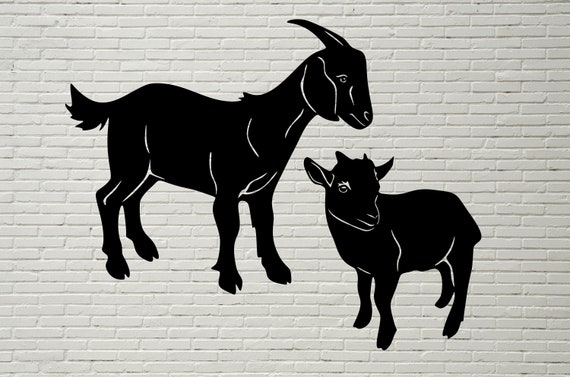 Goat Silhouette Svg DXF Billy goat svg dxf file fir plasma | Etsy