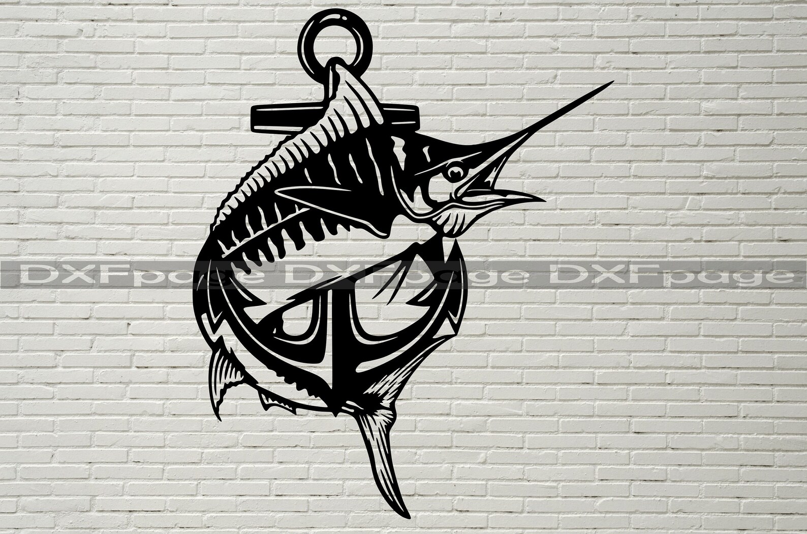 Marlin Fishing Svg, Anchor Dxf Files for Plasma, Laser Cut, Cnc, Svg ...