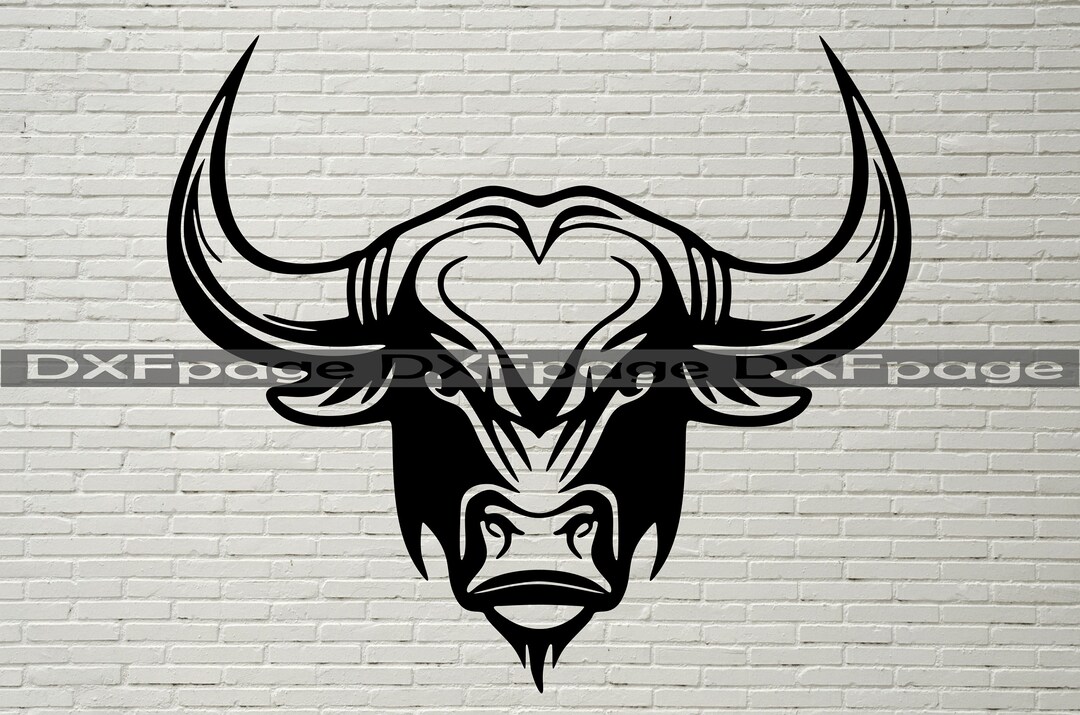 Raging Bull Head SVG, Dxf File for Laser, SVG File for Cricut, Farm ...