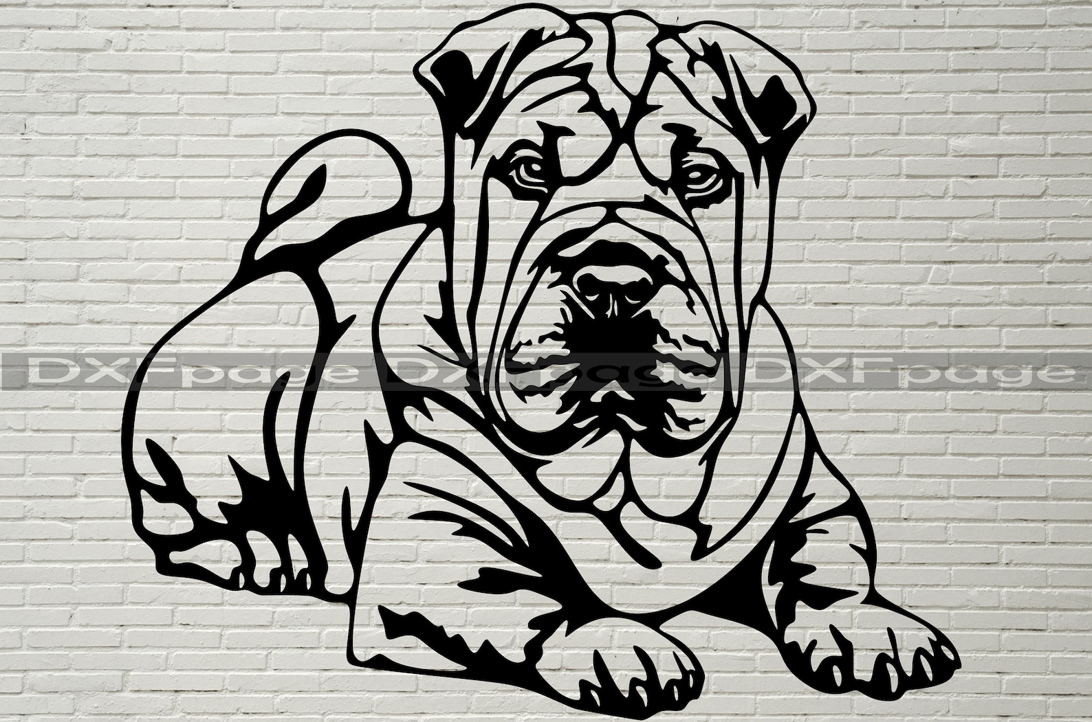 Shar Pei SVG, Silhouetten Dxf, Hund SVG für Cricut, Shar Pei Clipart ...