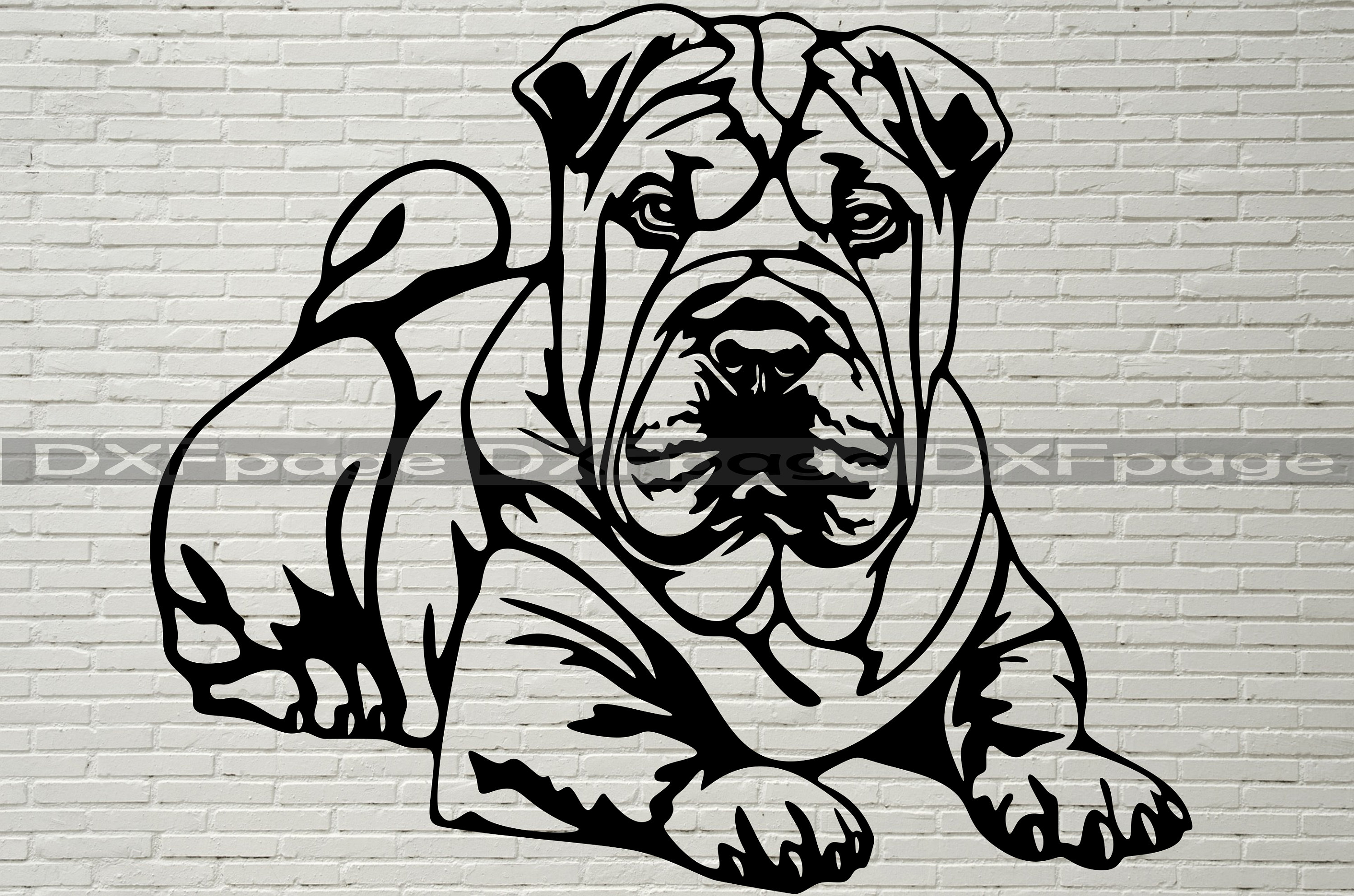 Shar Pei SVG, Silhouettes Dxf, Dog SVG for Cricut, Shar Pei Clipart ...