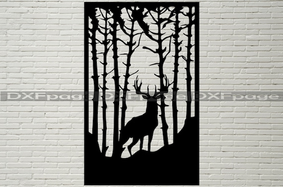 Deer Scene DXF Stencil Svg Cut File for Cricut Dxf Files | Etsy Canada