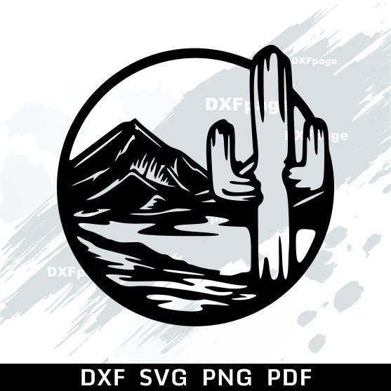 Cactus SVG Laser Cut, DXF, Cactus Clipart, Western Svg, Plasma, Cnc ...