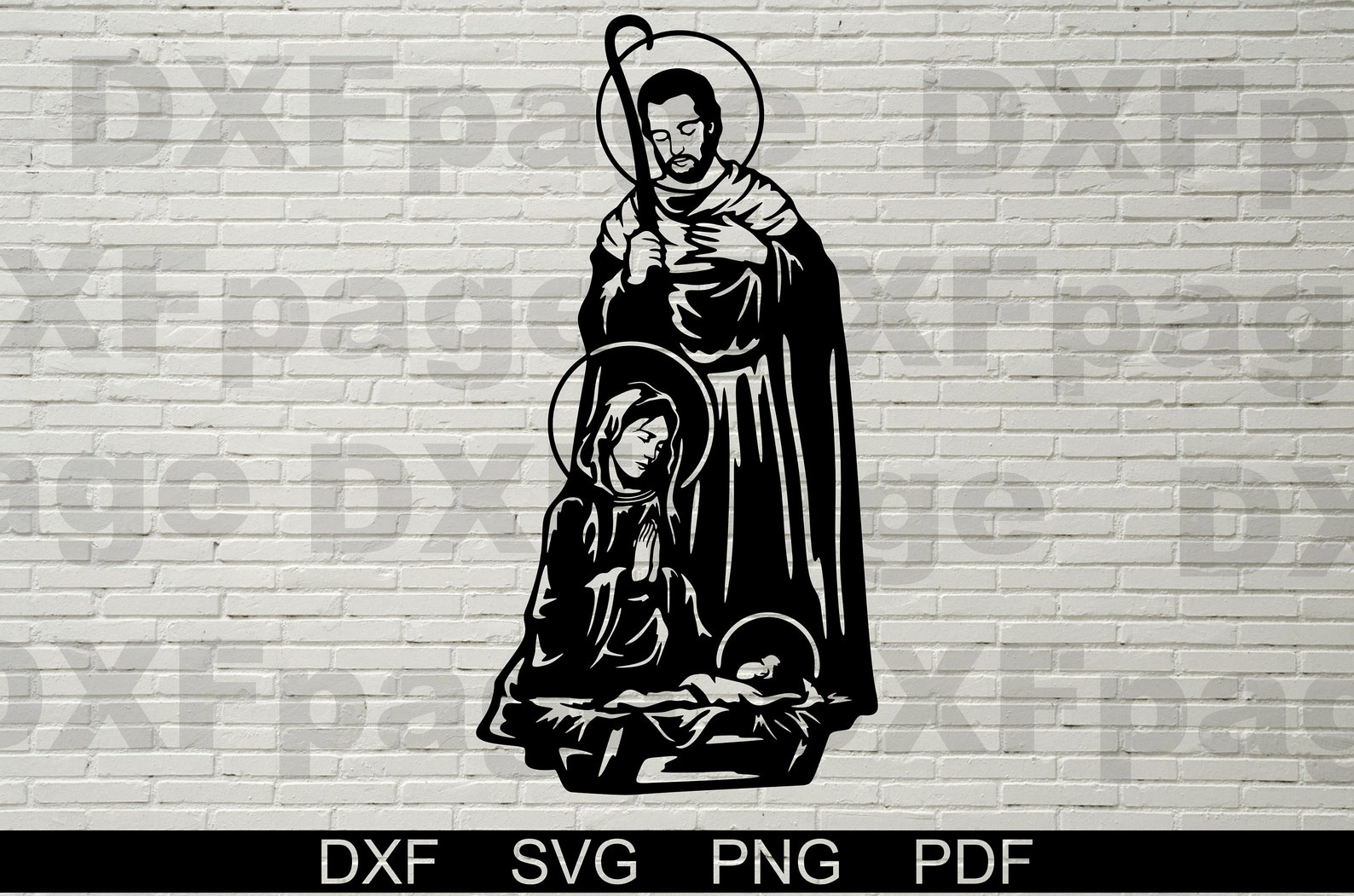 Holy Family Cut File, Baby Jesus Mary Joseph SVG, Christmas Nativity ...