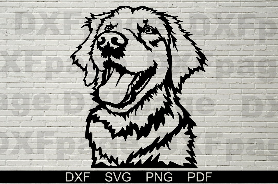 Golden Retriever SVG, Silhouette Dxf, Dog SVG Files for Cricut, Golden ...