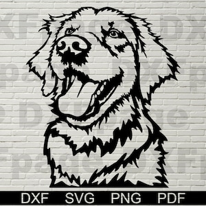 Golden Retriever SVG, Silhouette Dxf, Dog SVG Files for Cricut, Golden ...