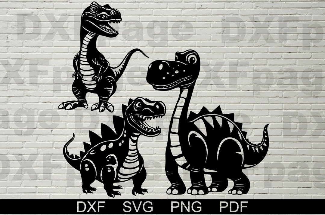 Dinosaurs Svg, T-rex SVG Files for Cricut, Dinosaur Dxf Laser Engraved ...