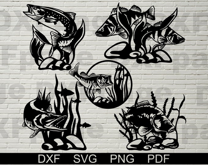Betta Fish SVG, Fish DXF Cut File, Svg for Cricut, Dxf for Laser Cnc ...