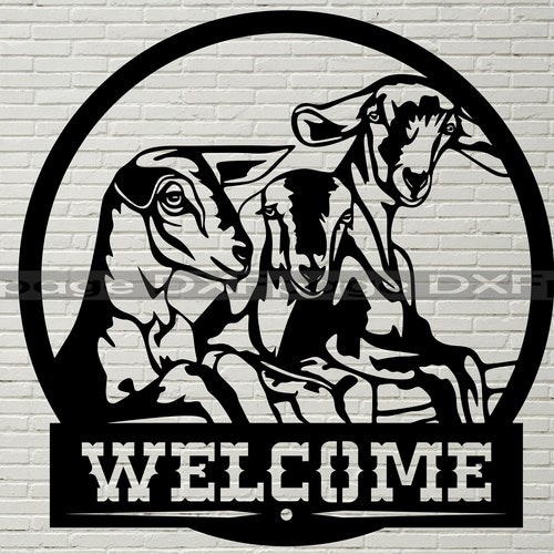 Cow Welcome Sign DXF CNC Dxf File for Laser SVG File for - Etsy Canada