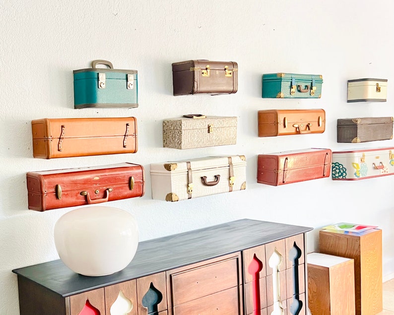 Vintage Suitcase Shelf Custom Floating Wall Display - Etsy