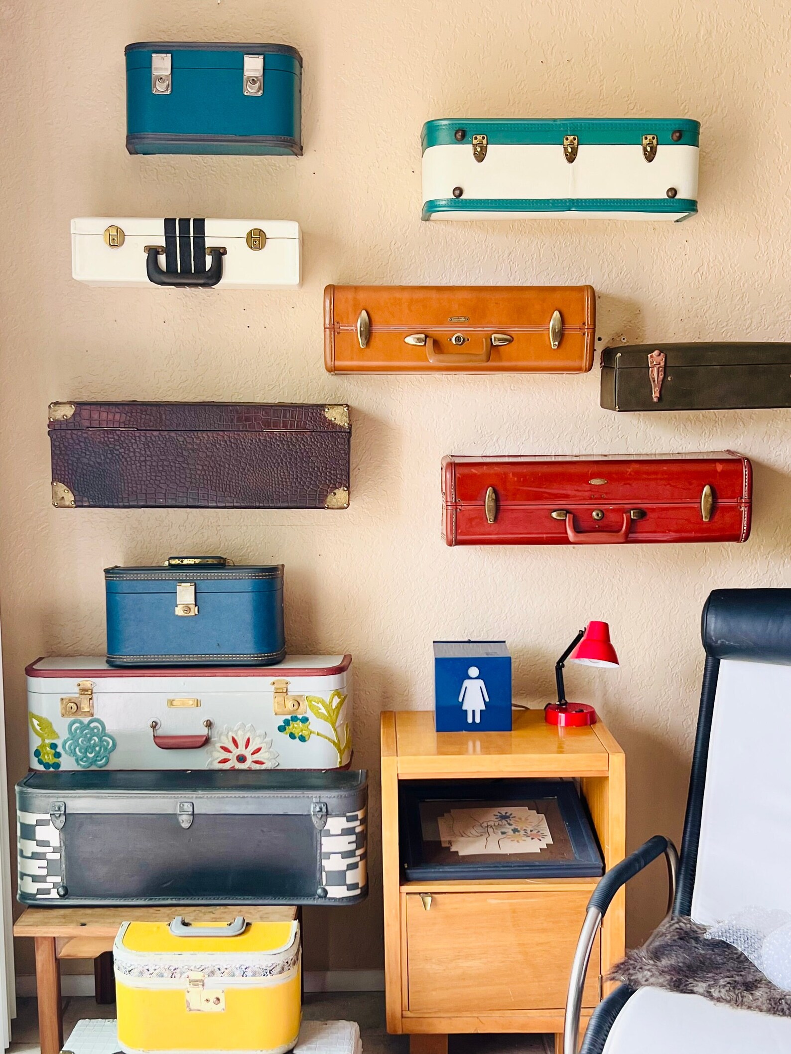 Vintage Suitcase Shelf Custom Floating Wall Display - Etsy