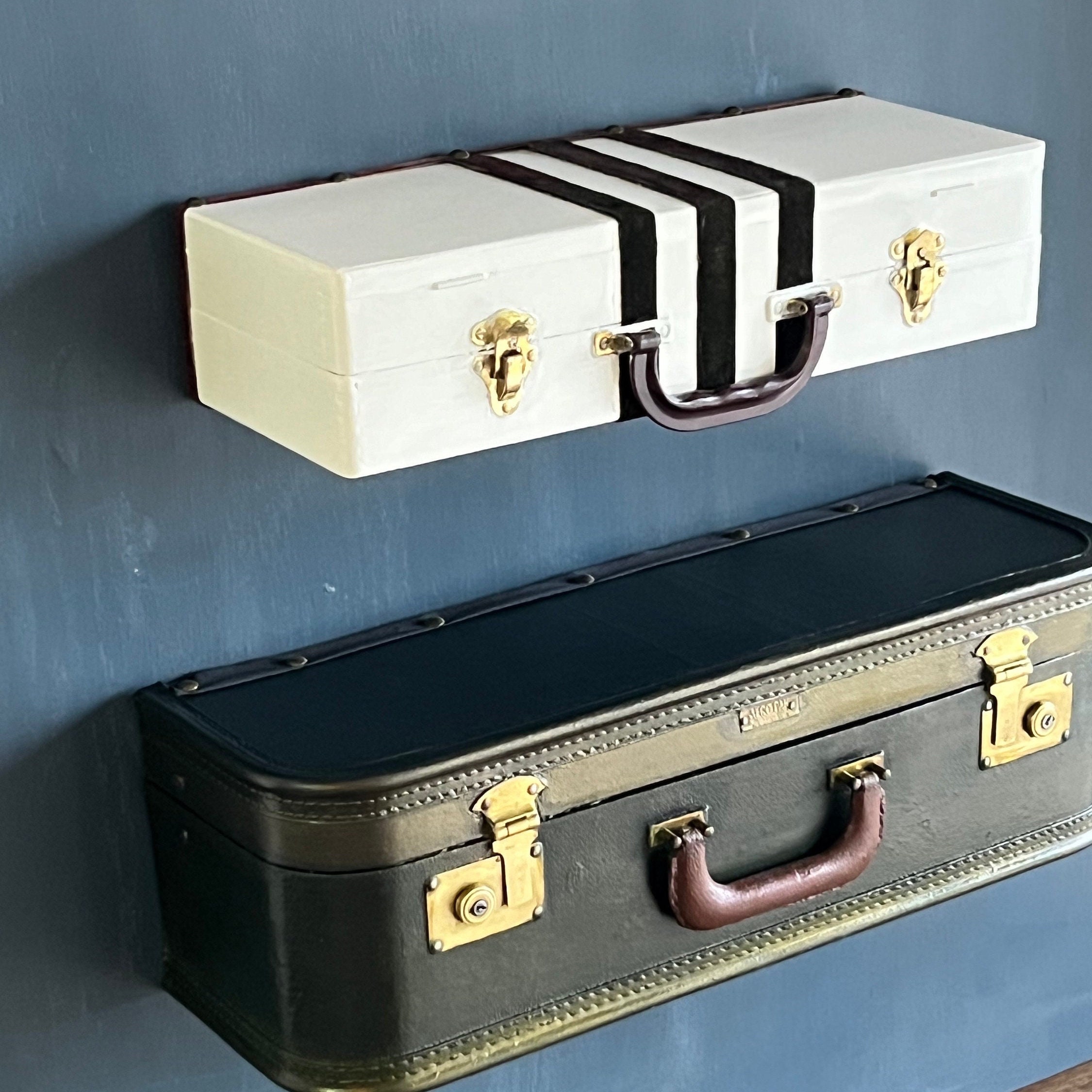 Vintage Suitcase Shelf Custom Floating Wall Display - Etsy