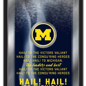 University of Michigan Fight Song Wall Mirror| UM Wolverines - Etsy