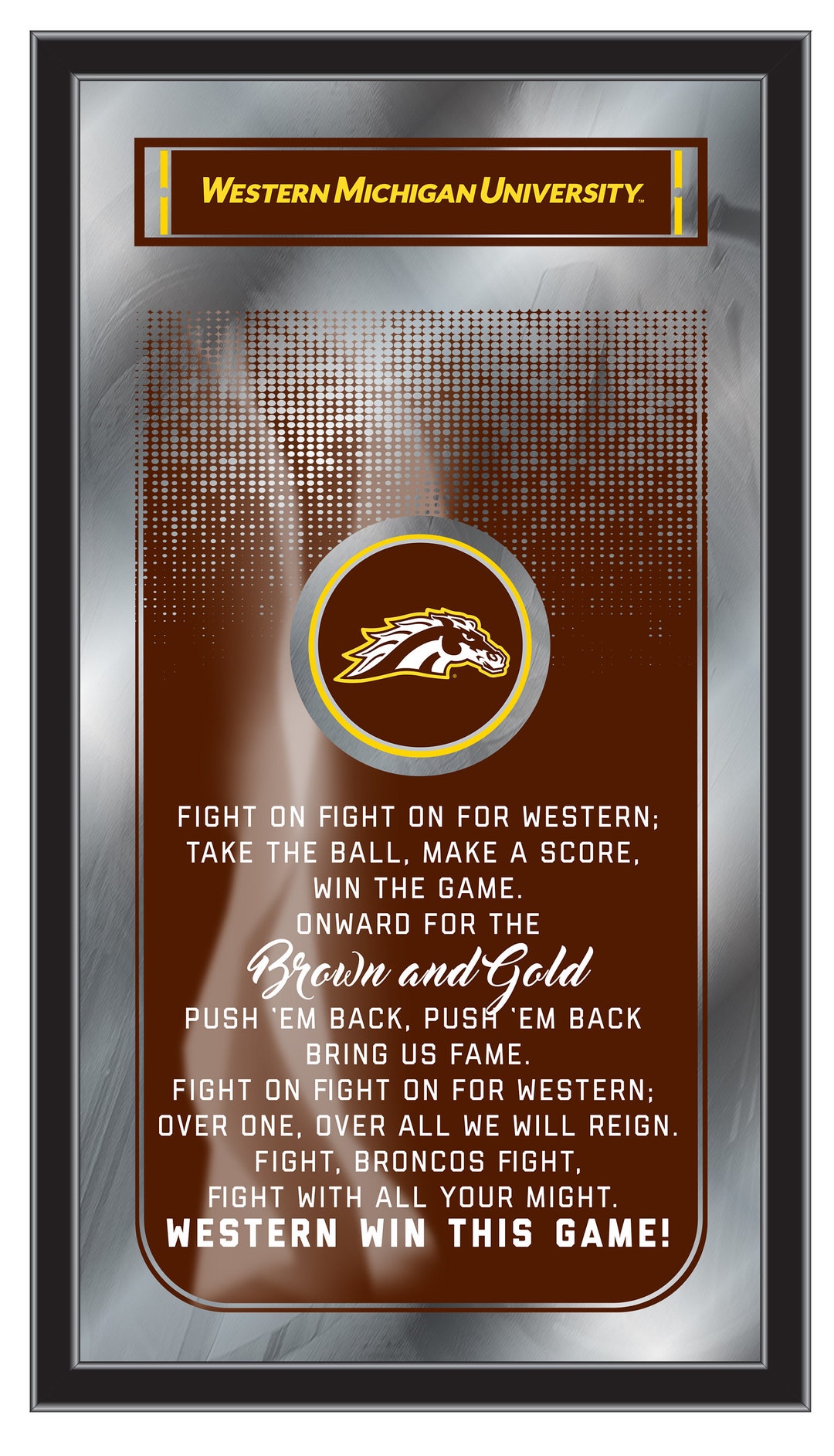 Western Michigan University Fight Song Wall Mirror| Officially Licensed ...