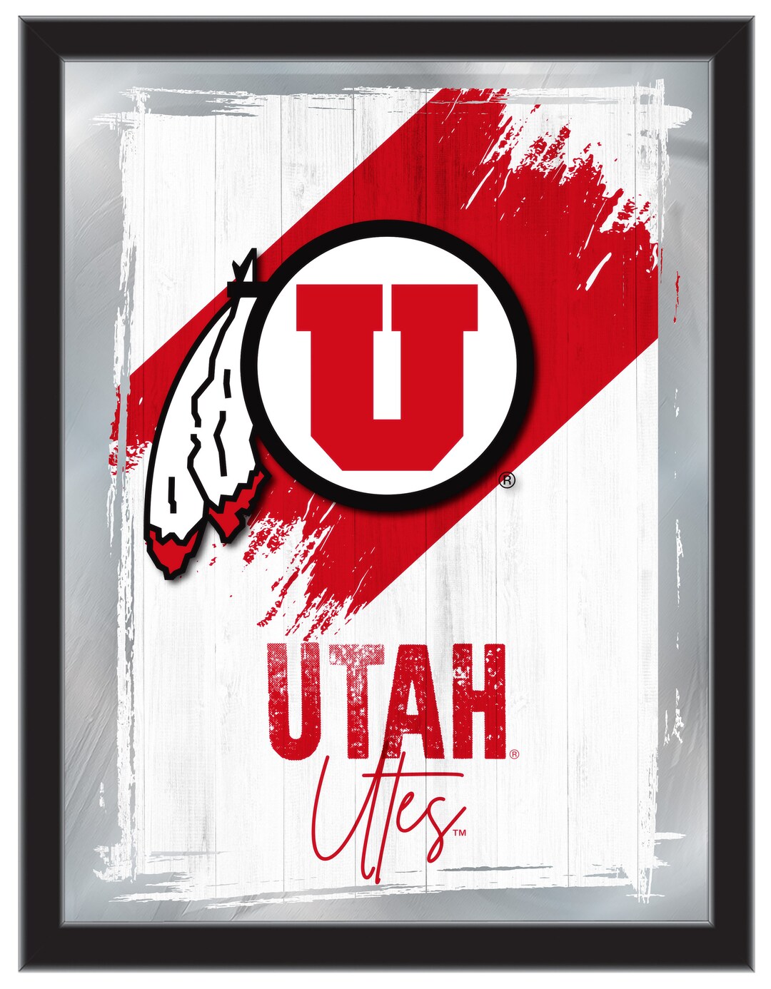 University of Utah Logo Wall Mirror 08 | Utah Utes Decor - Etsy