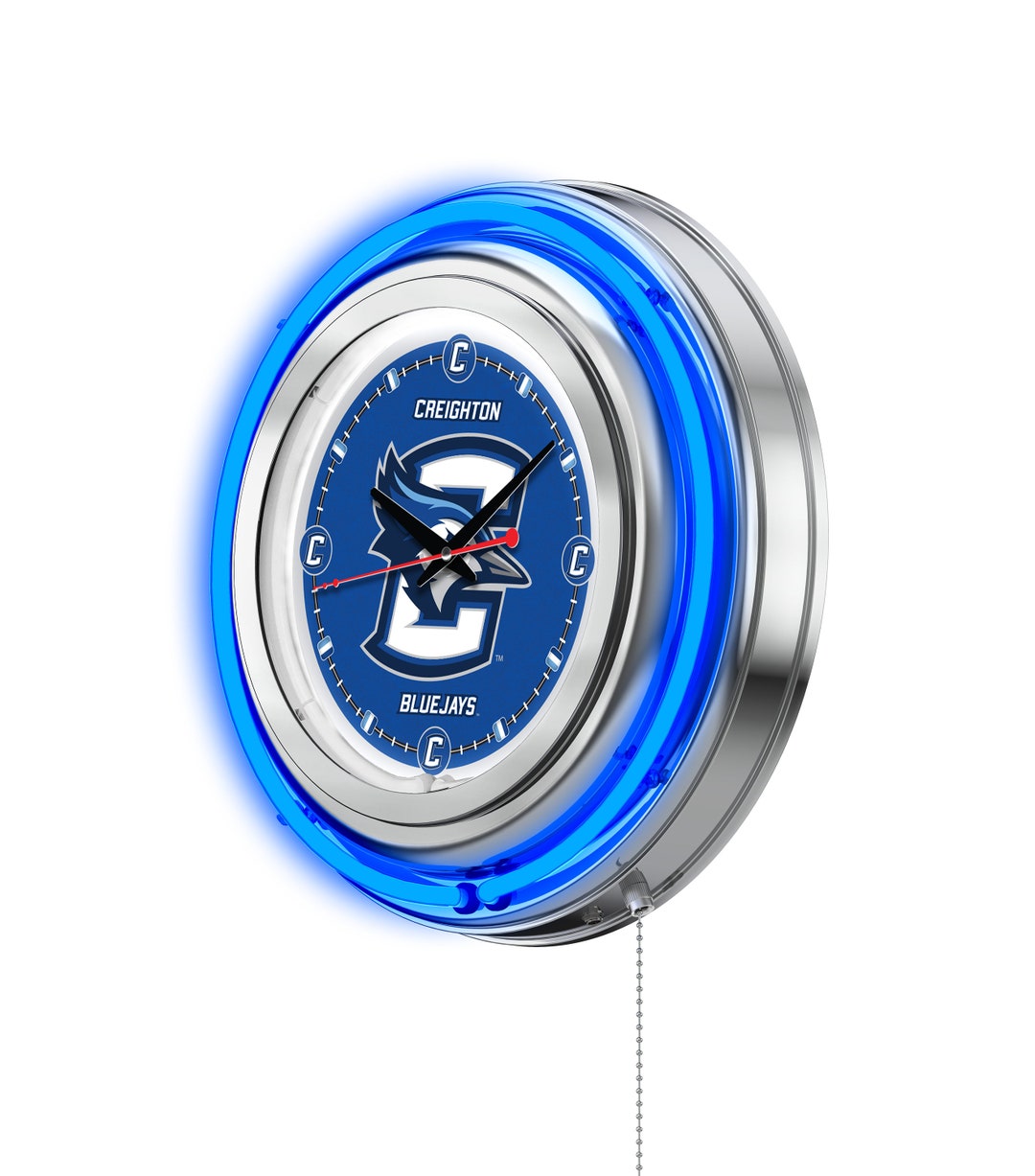 Creighton Neon Clock | CU Bluejays 15" Double-neon Light | Vintage ...