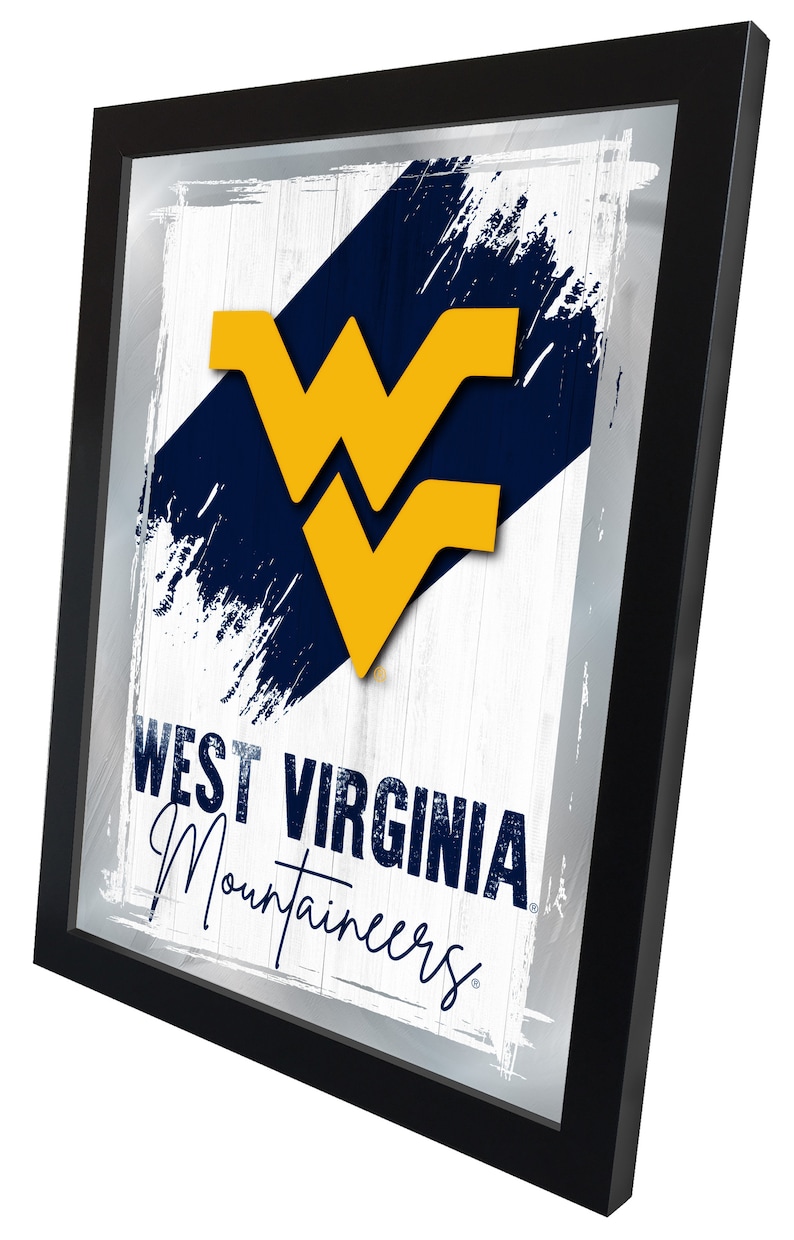 West Virginia University Logo Wall Mirror WVU Mountaineers - Etsy