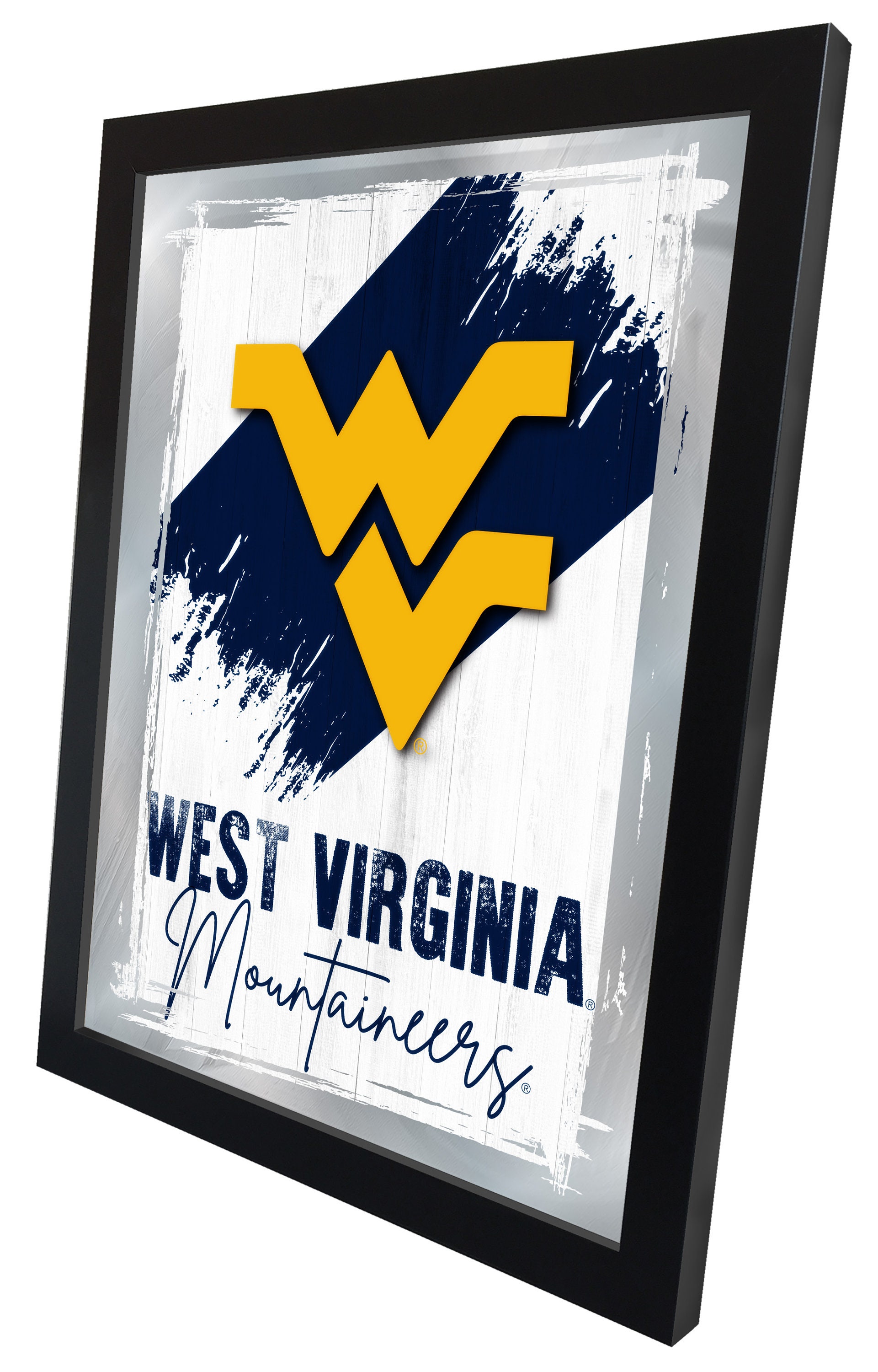 West Virginia University Logo Wall Mirror WVU Mountaineers - Etsy