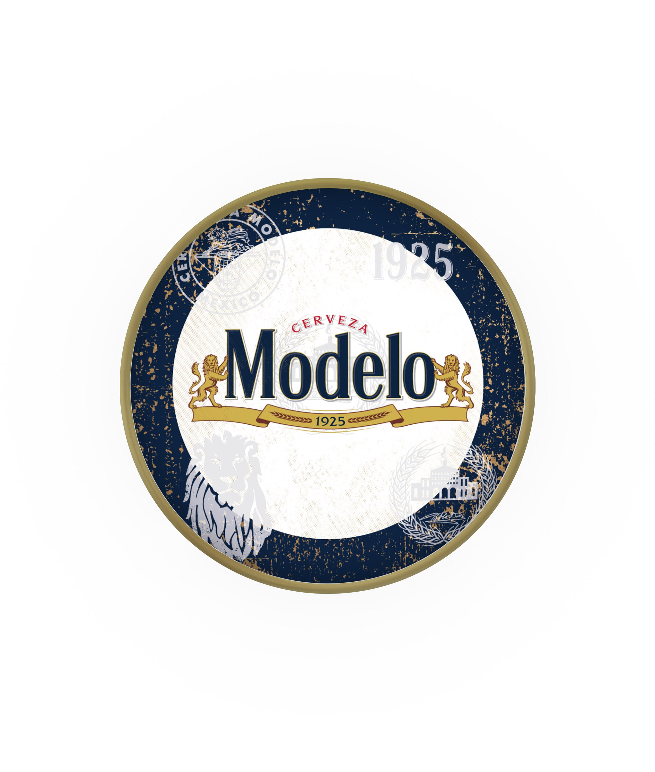 Modelo Blue Border Premium Double Ring Bar Stool With Logo 360 Swivel ...