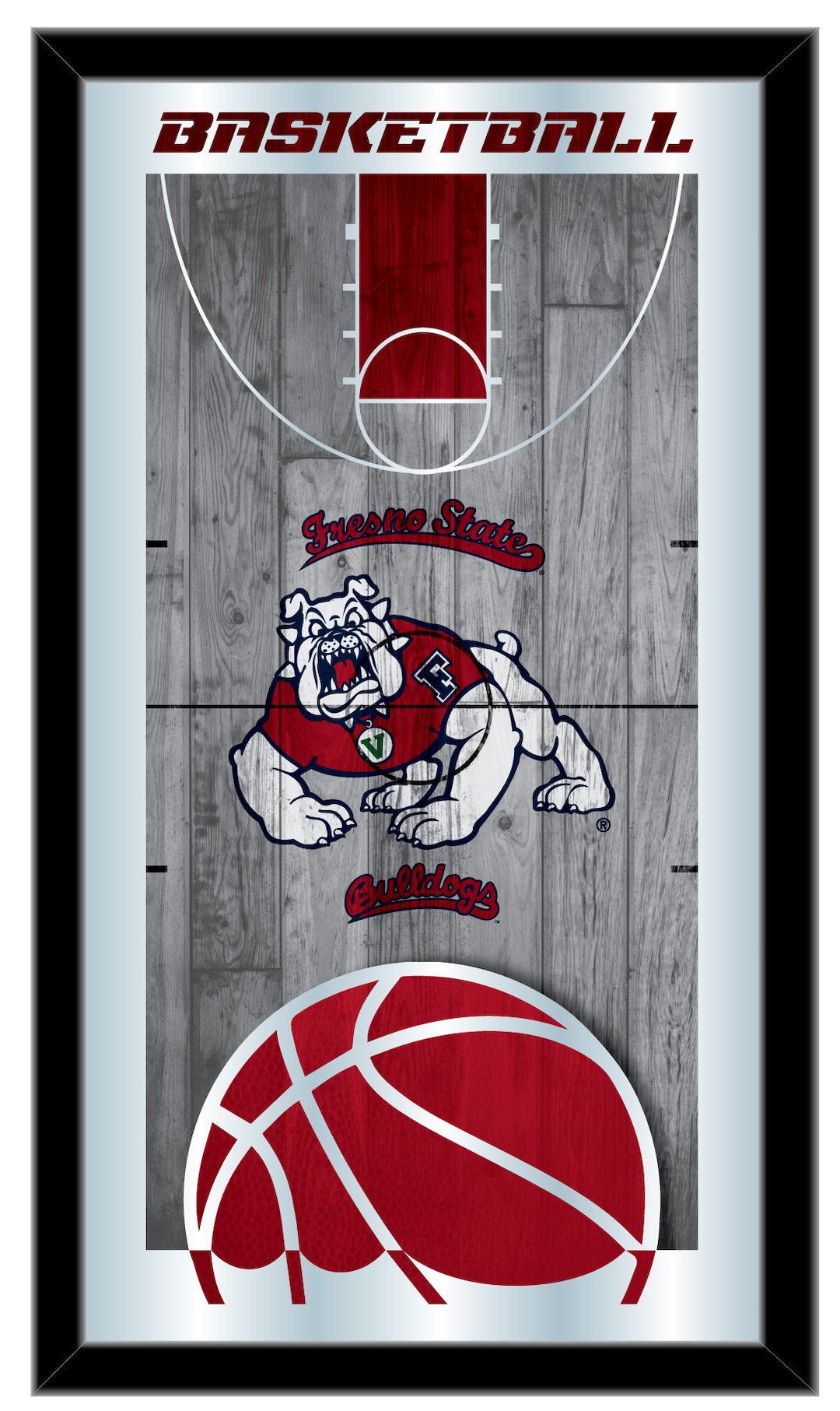 Fresno State University Basketball Wall Mirror FSU Bulldogs - Etsy