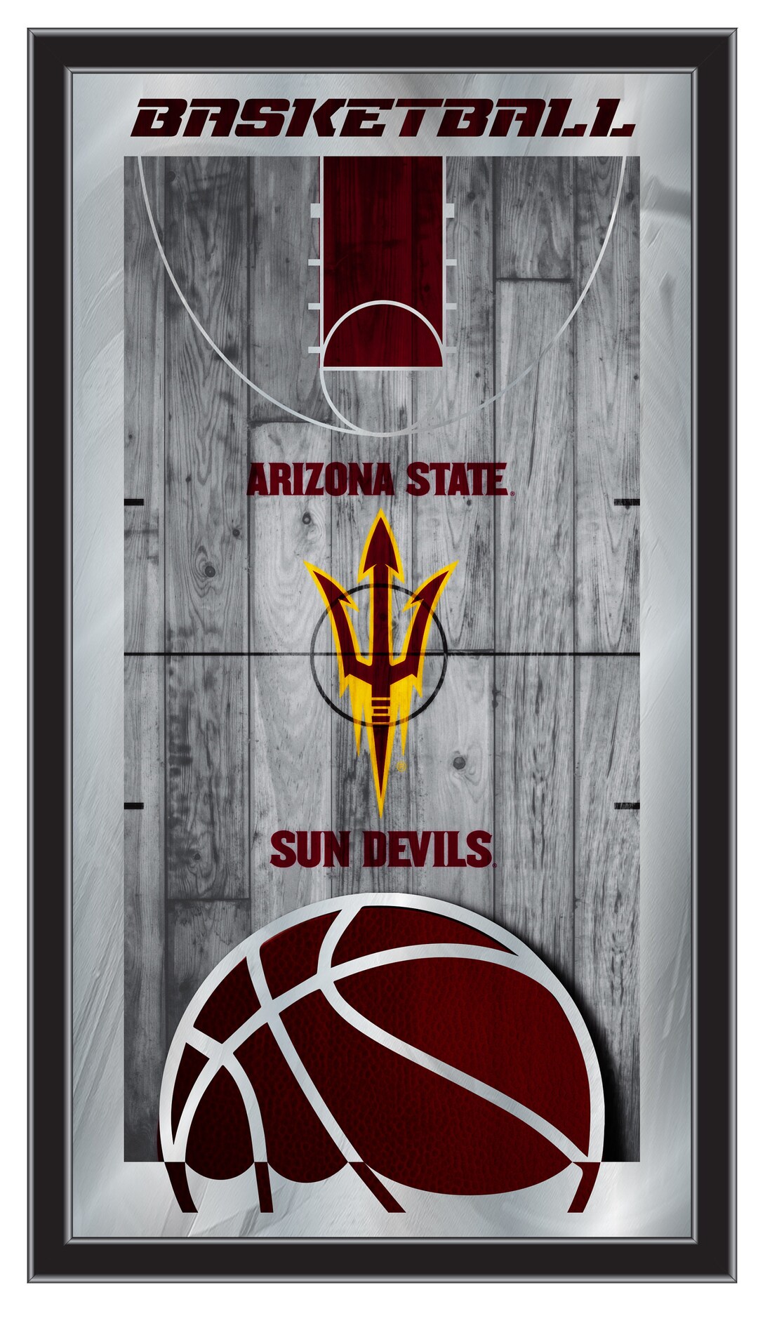 Arizona State University Basketball Wall Mirror | ASU Sun Devils - Etsy