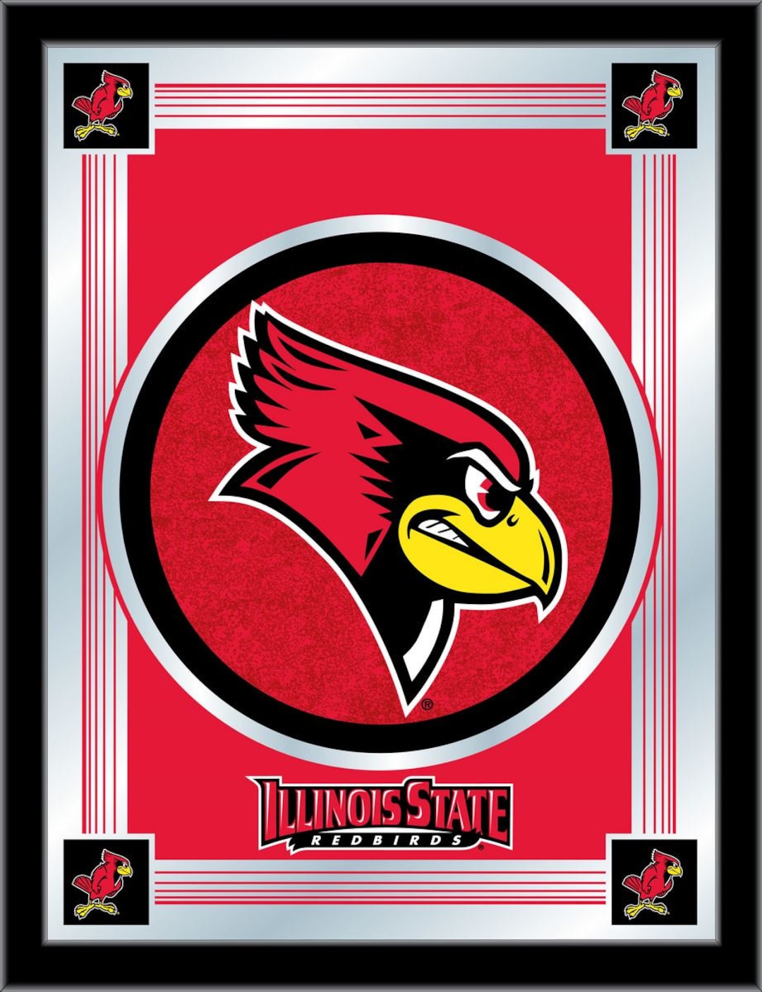 Illinois State University Logo Wall Mirror ISU Redbirds Decor - Etsy
