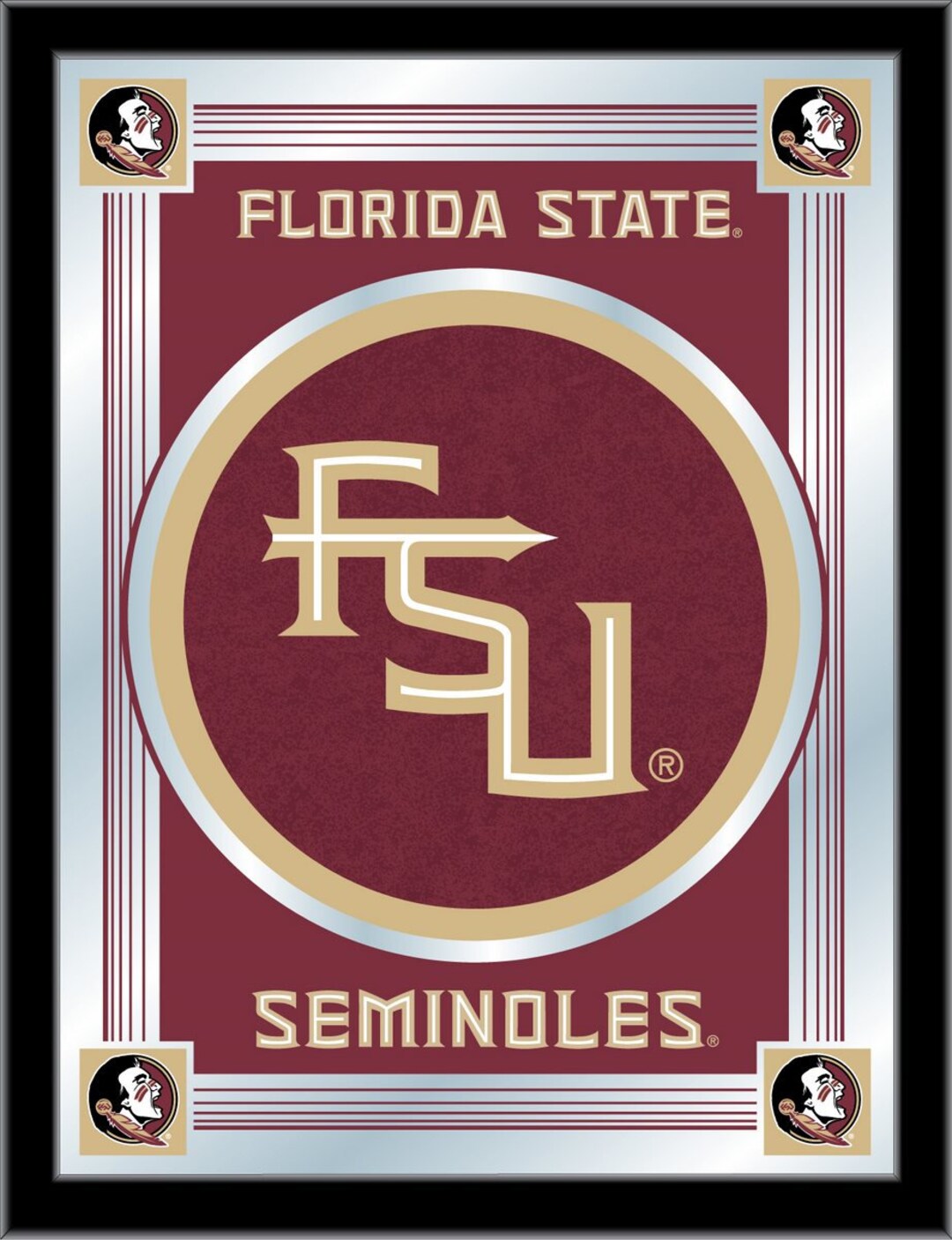 Florida State script Logo Wall Mirror FSU Seminoles Decor - Etsy