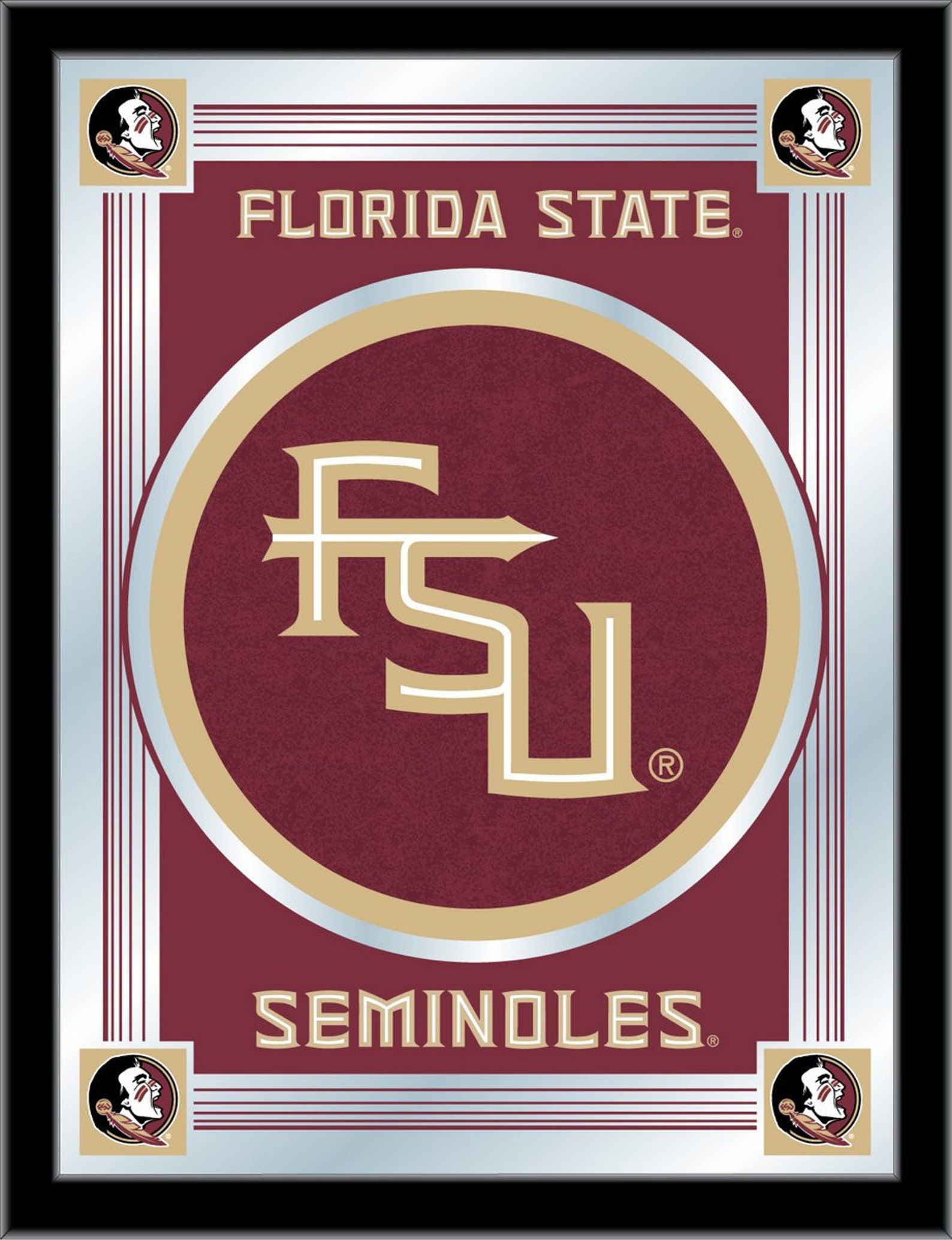 Florida State script Logo Wall Mirror FSU Seminoles Decor - Etsy