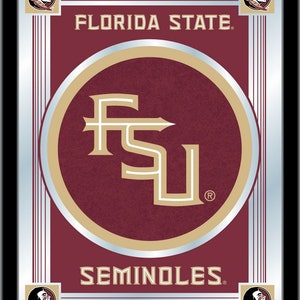 Florida State script Logo Wall Mirror FSU Seminoles Decor - Etsy