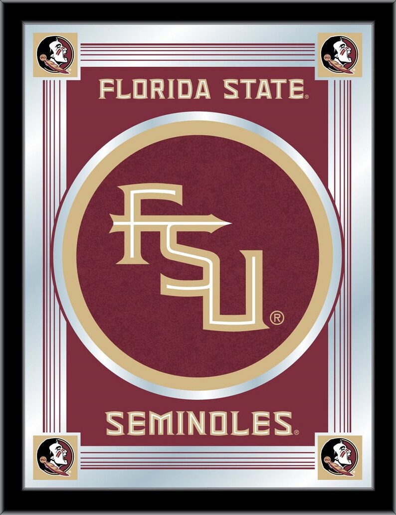 Florida State script Logo Wall Mirror FSU Seminoles Decor - Etsy