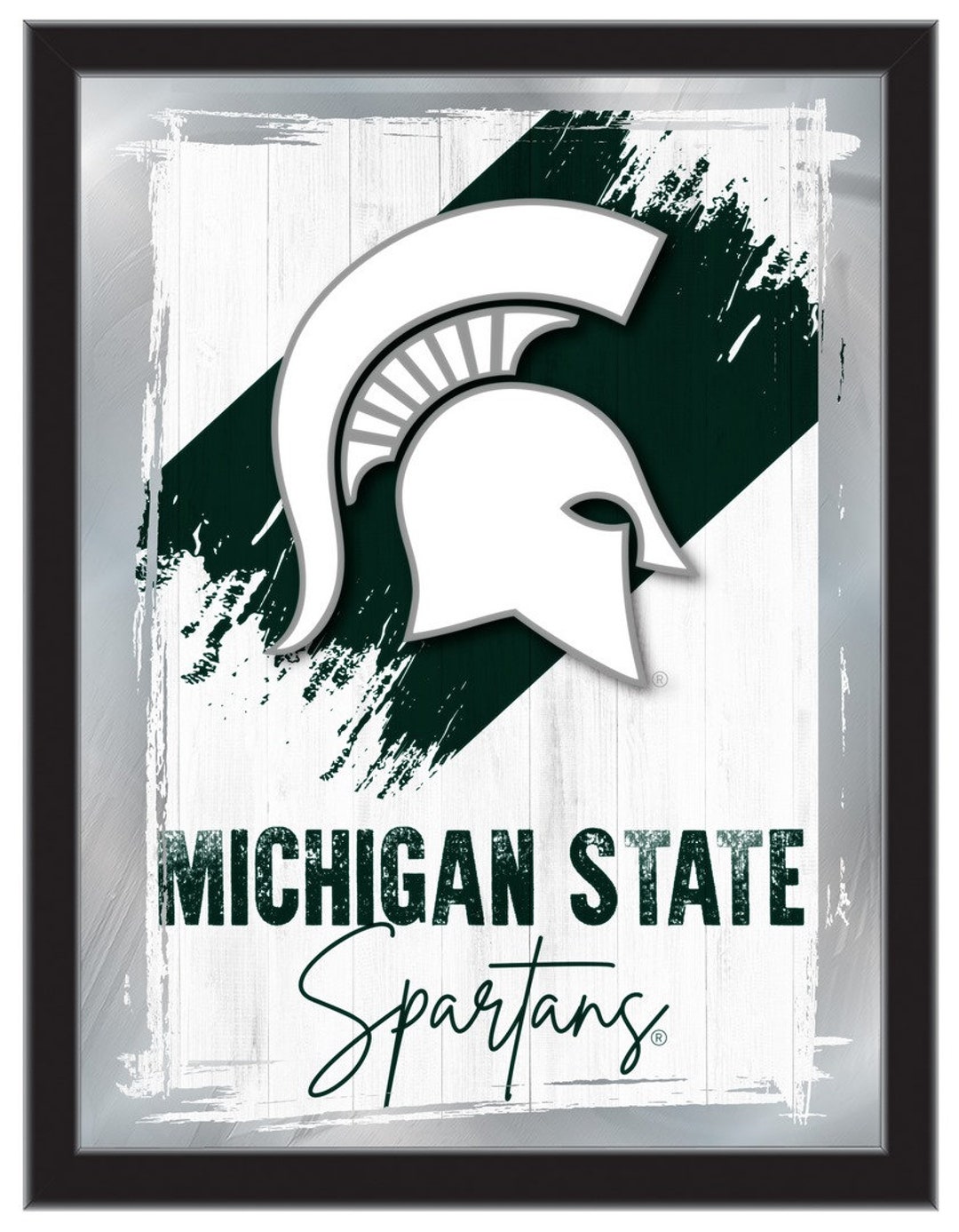 Michigan State University Logo Wall Mirror 08 | MSU Spartans Decor - Etsy