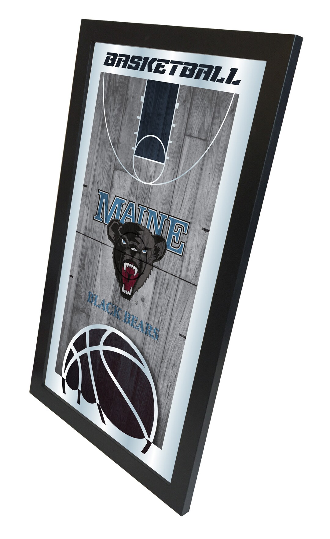 University of Maine Basketball Wall Mirror | UM Black Bears Fan Decor ...