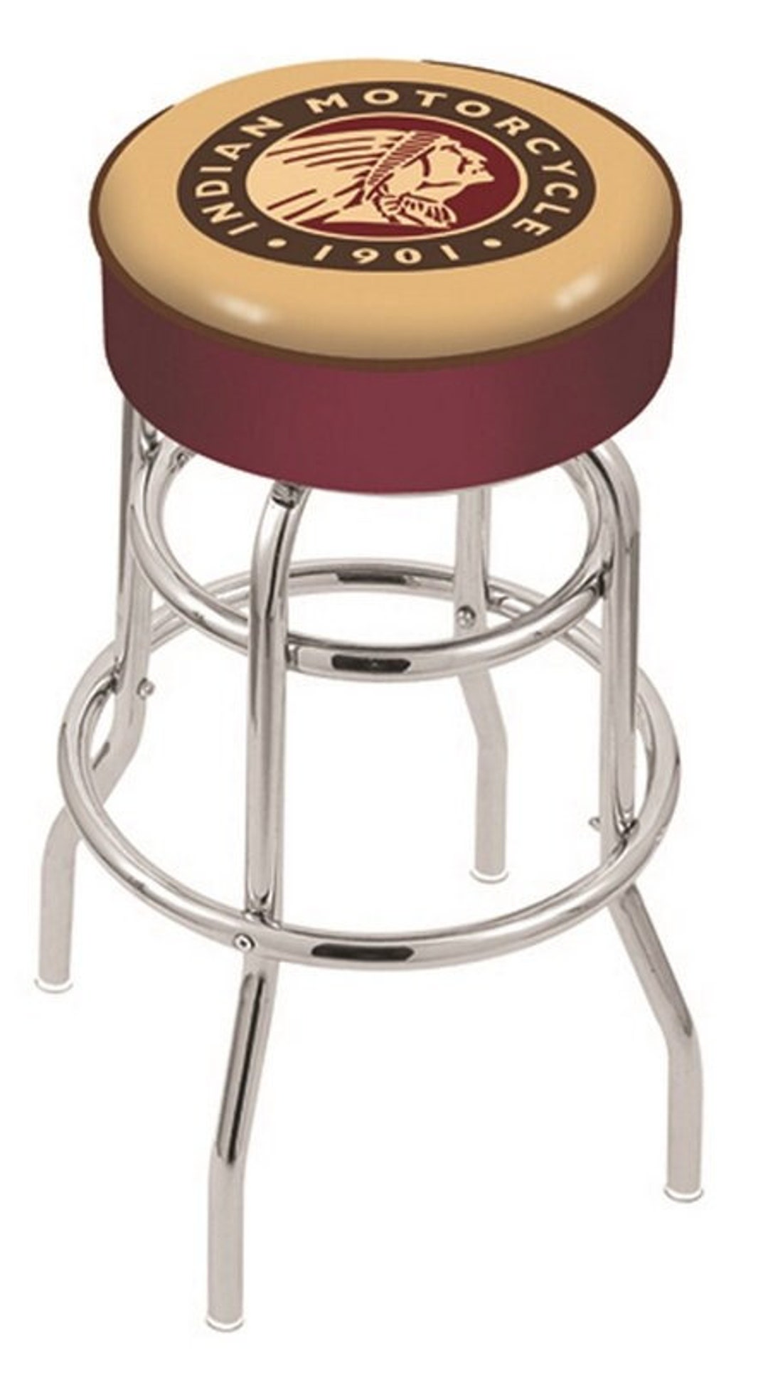 Indian Motorcycle Premium Double Ring Bar Stool With Logo - Etsy