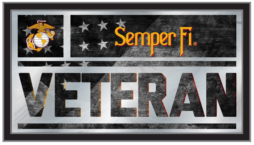 United States Marine Corps Eagle, Globe, Anchor Veteran Wall Mirror ...