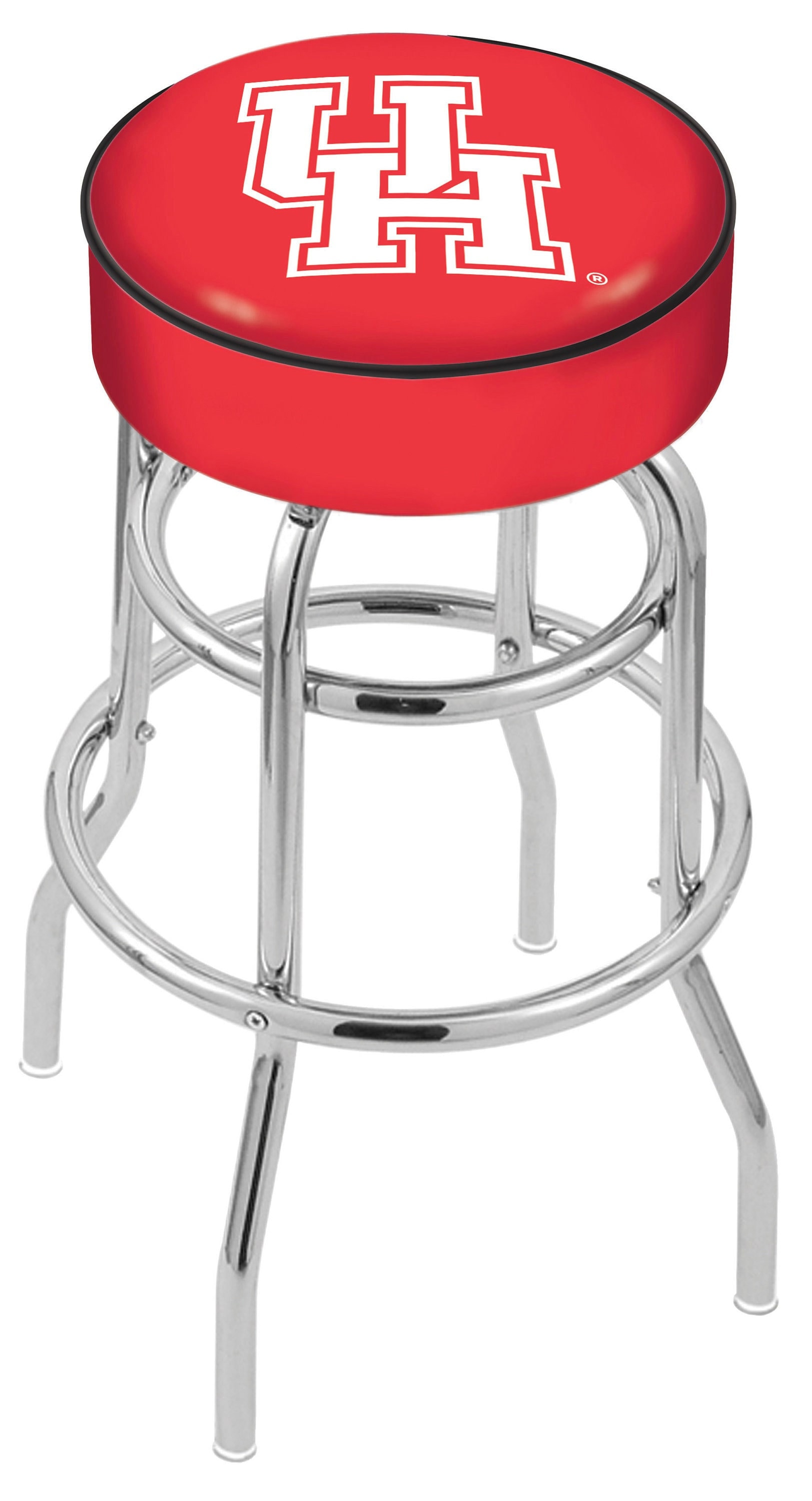 University of Houston Premium Double Ring Bar Stool With Logo 360 ...
