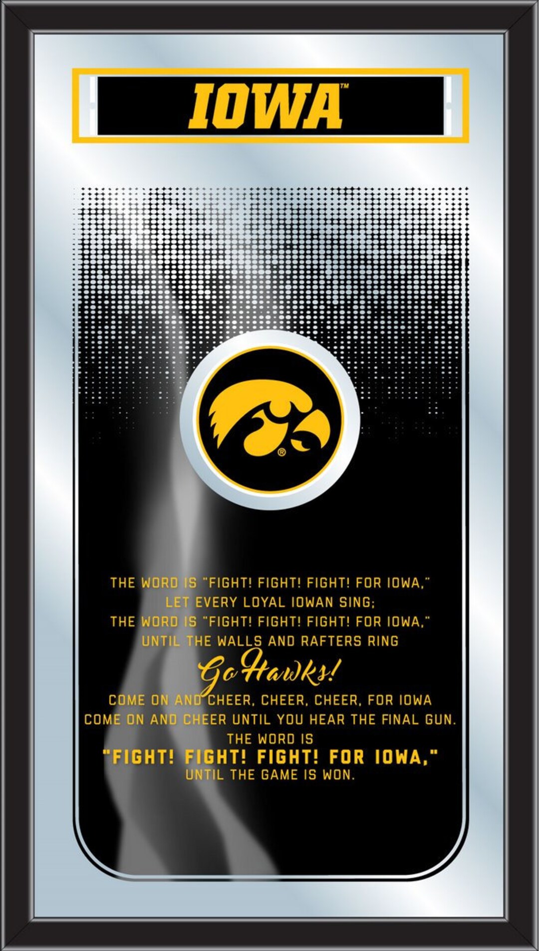 University of Iowa Fight Song Wall Mirror UI Hawkeyes - Etsy