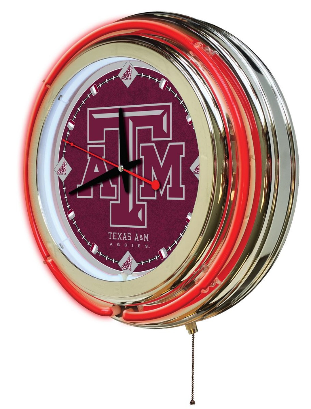 Texas A&M Neon Clock | TAMU Aggies 15" Neon Clock - Etsy