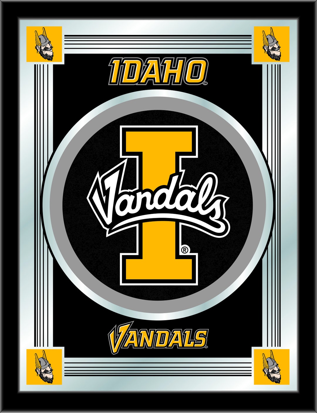 University of Idaho Logo Wall Mirror UI Vandals Decor - Etsy