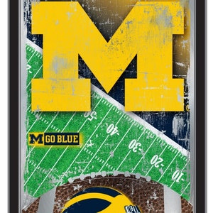 University of Michigan Football Wall Mirror | U of M Wolverines - Etsy