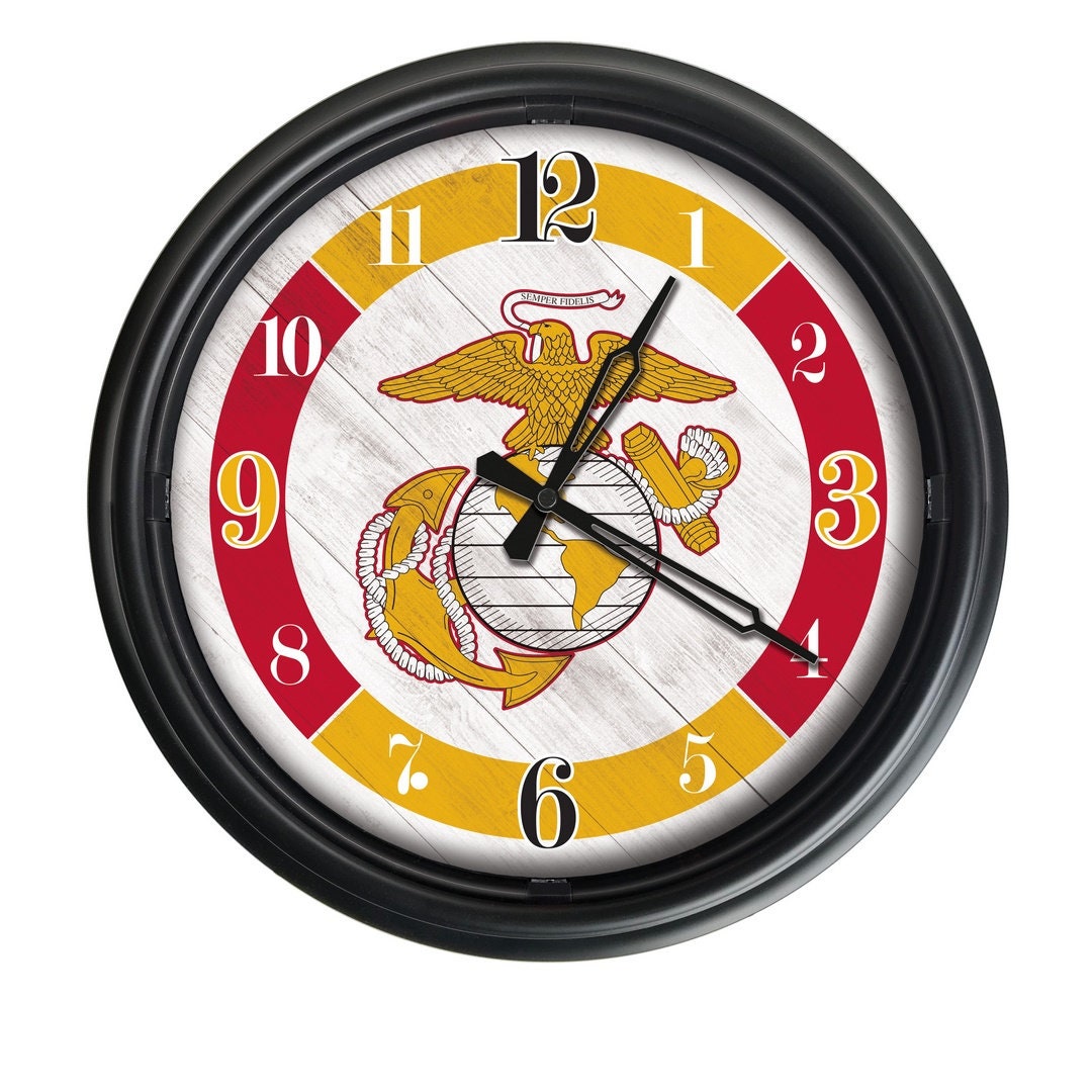 United States Marine Corps Eagle, Globe, Anchor LED Wall Clock | US ...