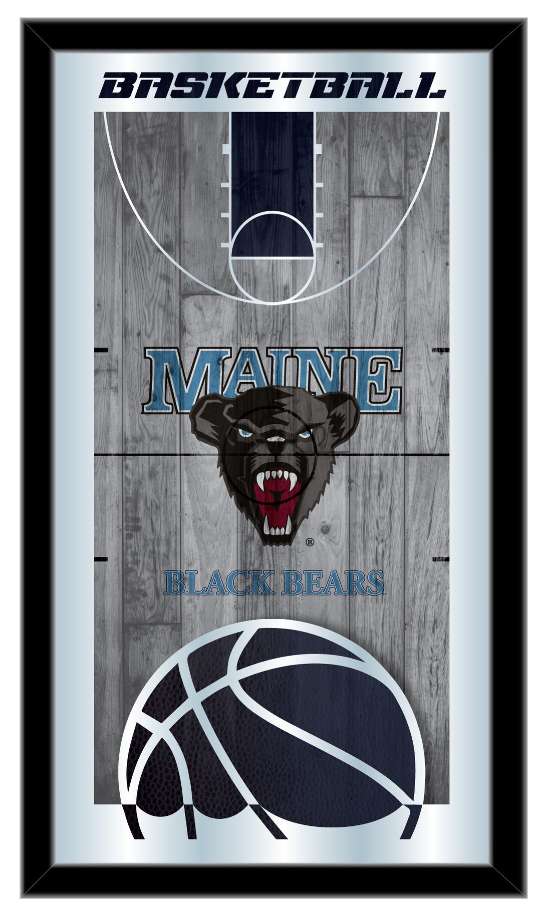 University of Maine Basketball Wall Mirror UM Black Bears - Etsy