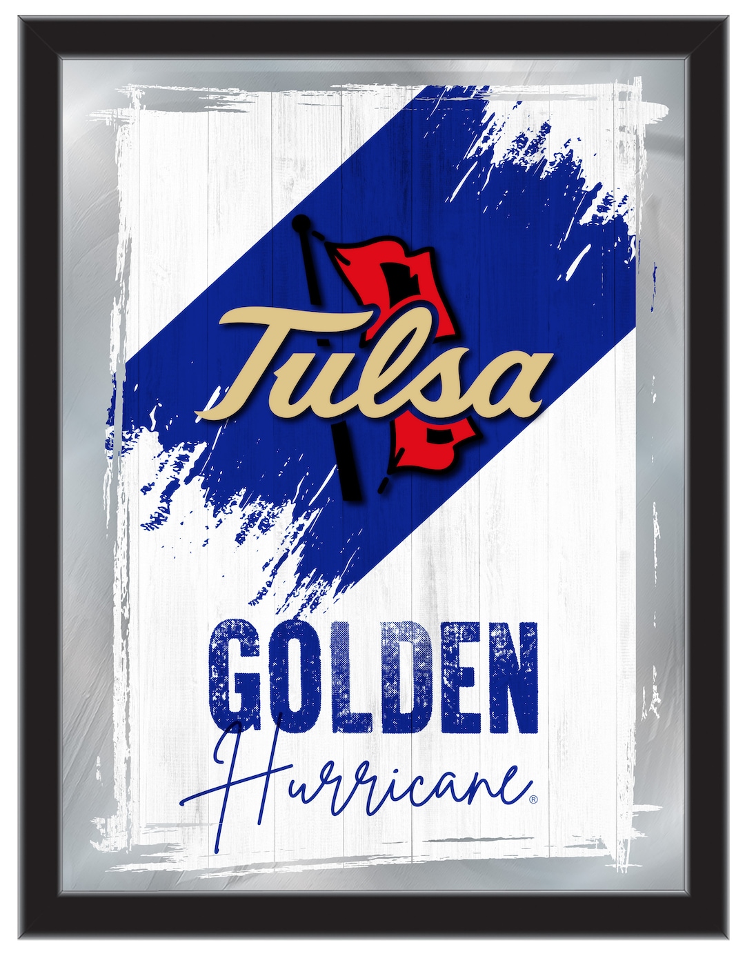 University of Tulsa Logo Wall Mirror 08 UT Golden Hurricanes Decor - Etsy