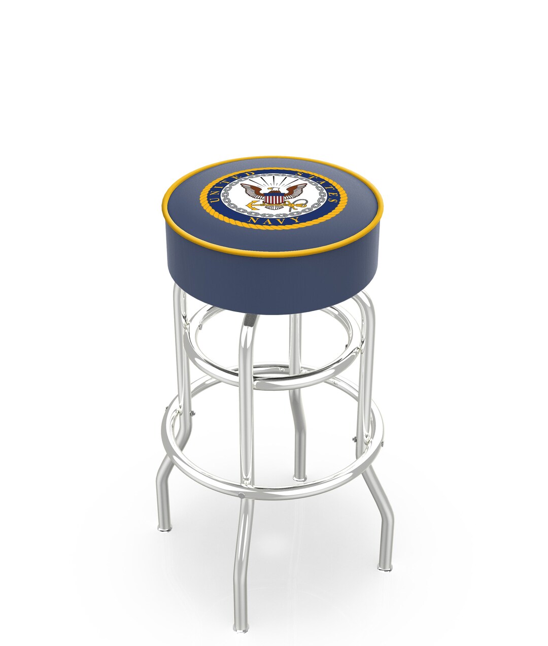 United States Navy Retro Bar Stool | USN L7C1 Double Ring Counter Stool ...