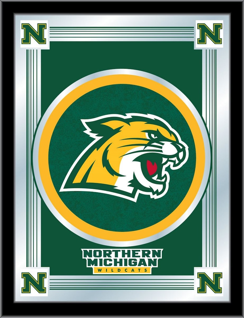 Northern Michigan University Logo Wall Mirror NMU Wildcats - Etsy