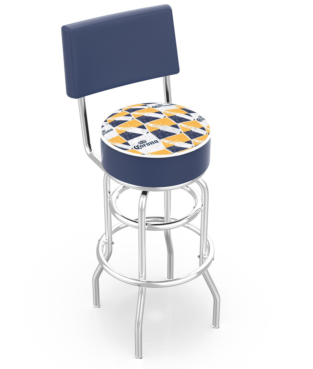 Corona pattern Logo Double Ring Bar Stool Premium Bar Stool With ...