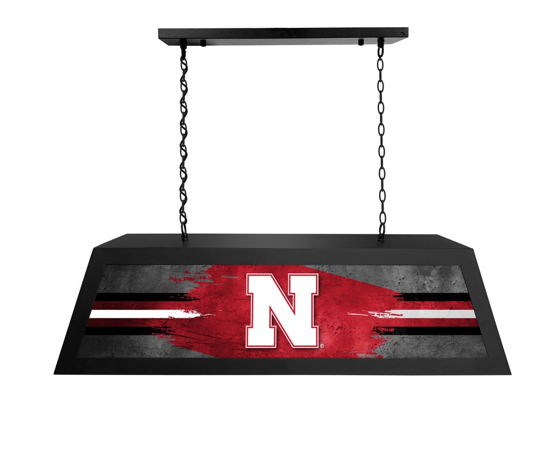 Nebraska Backlit Pool Table Light | Metal Framed UN Cornhuskers ...