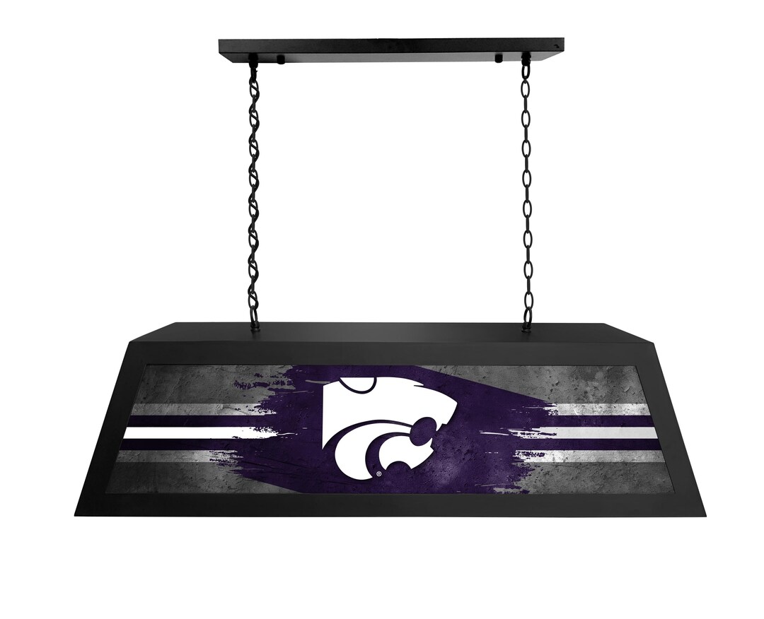 Kansas State Backlit Pool Table Light | Metal Framed KSU Wildcats ...